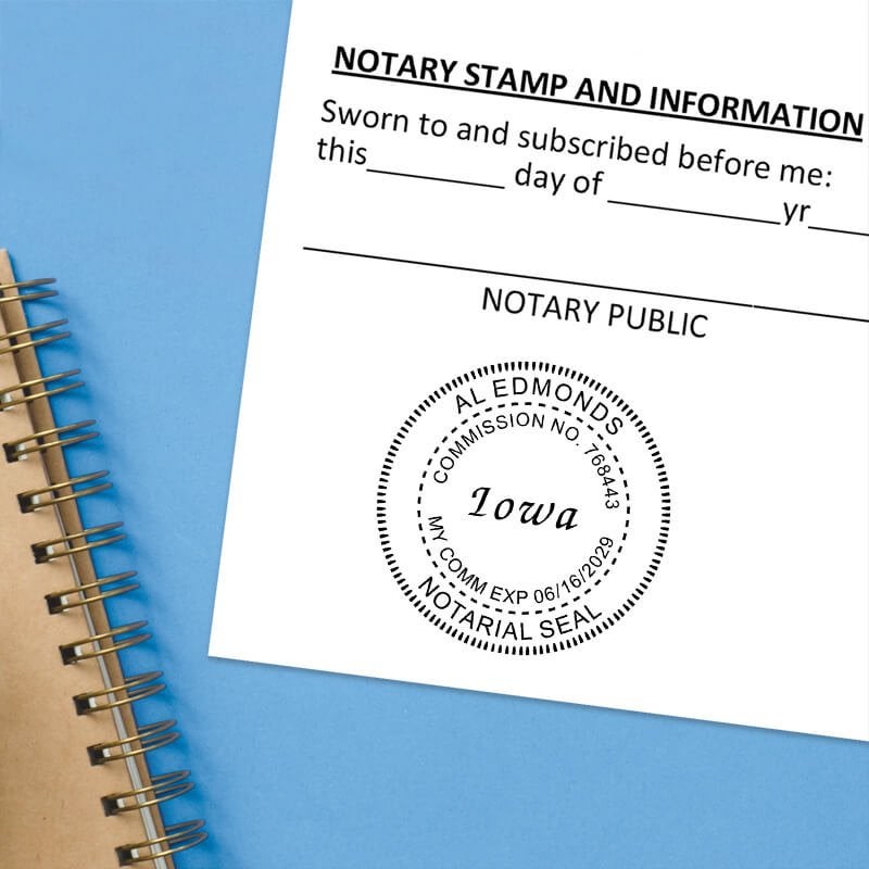 Iowa Notary Round Seal - Simply Stamps