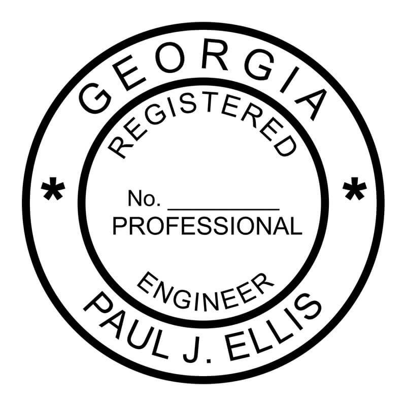 State of Georgia Engineer Seal - Simply Stamps