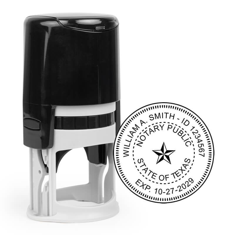 Round Texas Notary Stamp | Simply Stamps