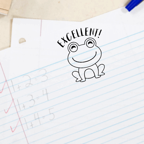 Excellent Frog Teacher Encouragement Stamp - Simply Stamps