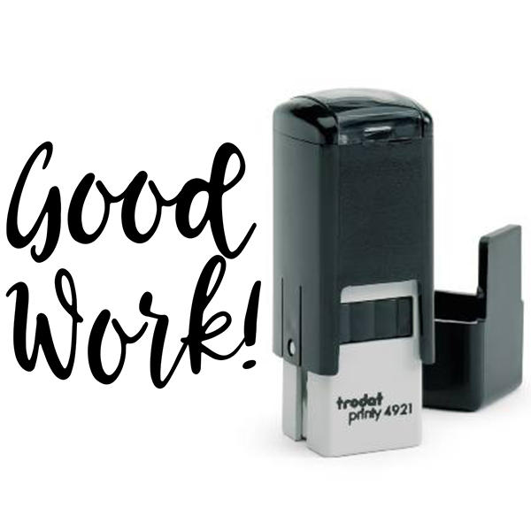 Good Work Script Teacher Feedback Stamp - Simply Stamps
