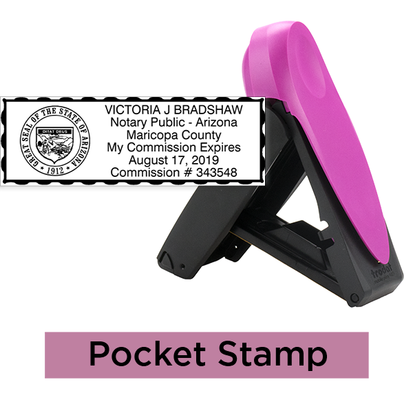 Arizona Notary Pink Stamp - Rectangle - Simply Stamps
