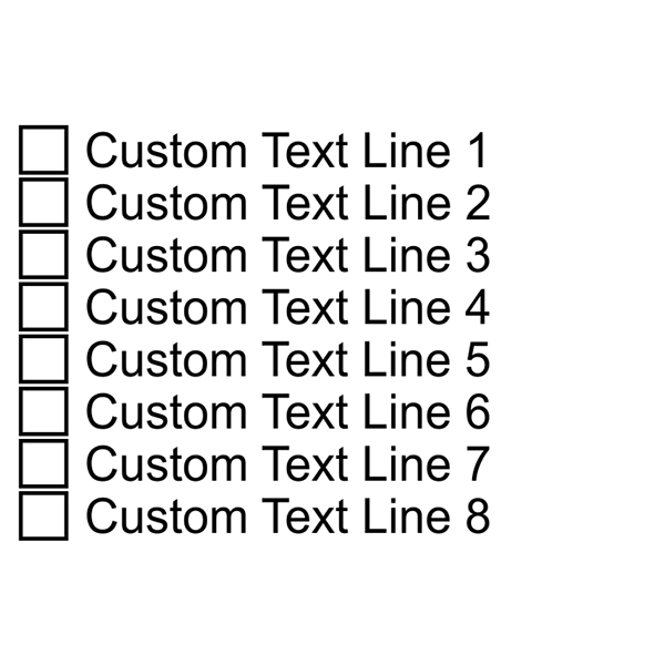 8 Line Checkbox Custom Rubber Stamp - Simply Stamps