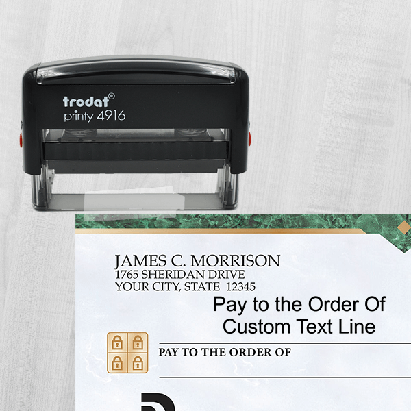 Custom Pay To The Order Of Rubber Stamp - Simply Stamps