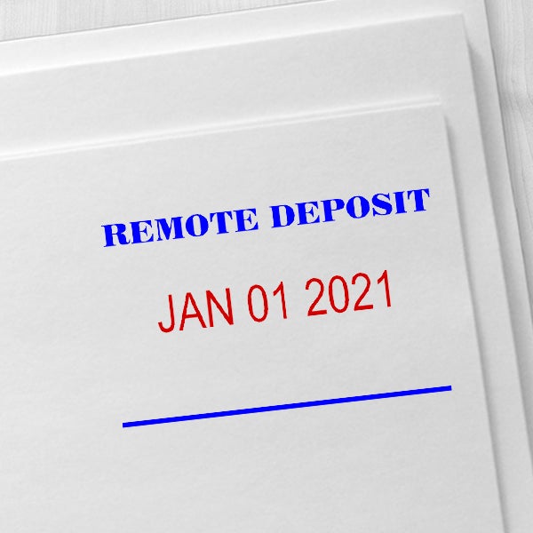 REMOTE DEPOSIT Dater Mobile Rubber Stamp | Simply Stamps