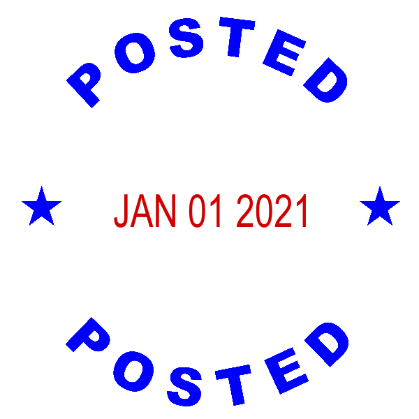 Custom Round POSTED Self-Inking Dater | Simply Stamps