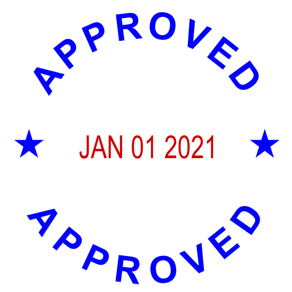 Round APPROVED Self-Inking Dater | Simply Stamps