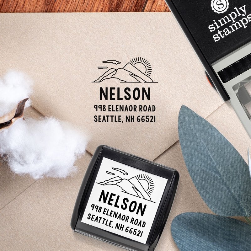 Letter Return Address Stamp - Round Design - Simply Stamps