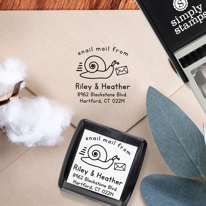 Snail Mail Custom Return Address Stamp - Simply Stamps