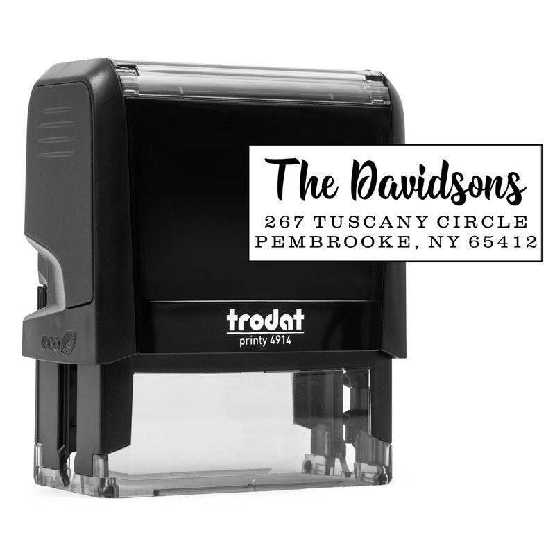 Bold Edgy Script Custom Return Address Stamp - Simply Stamps