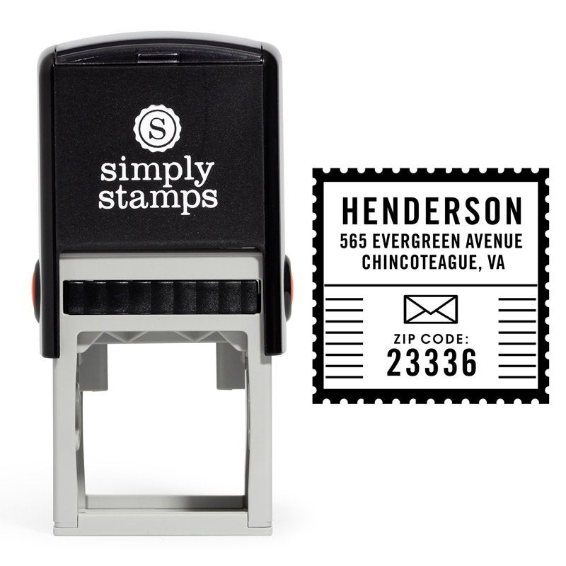 Letter Return Address Stamp - Round Design - Simply Stamps