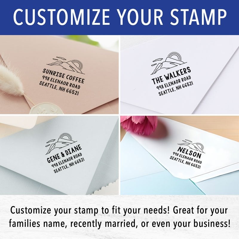 Letter Return Address Stamp - Round Design - Simply Stamps