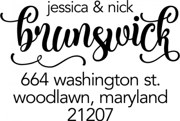 Brunswick Script Address Stamp - Simply Stamps
