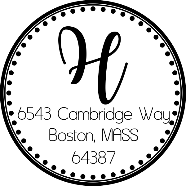 Cambridge Round Address Stamp - Simply Stamps