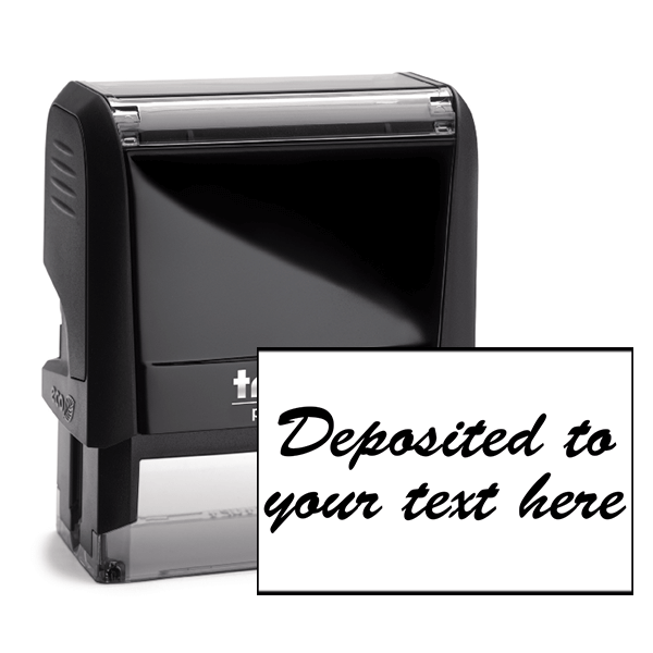 Script Deposited Account Stamp - Simply Stamps