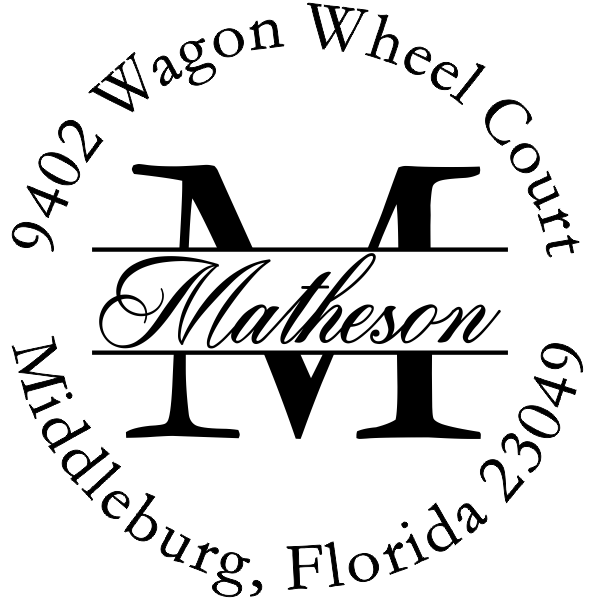 Letter Script Name Return Address Stamp | Simply Stamps