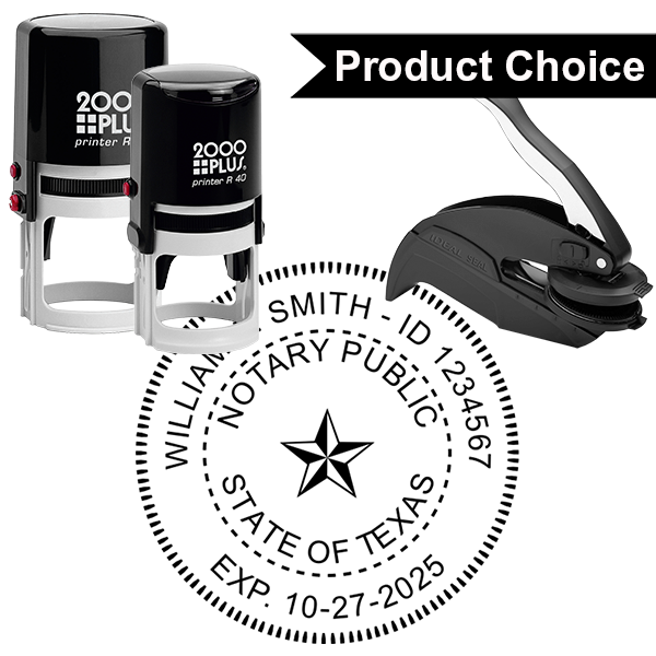Texas Notary Round Seal - Simply Stamps