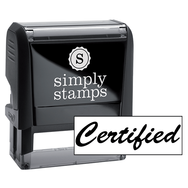 Certified Cursive Office Rubber Stamp - Simply Stamps