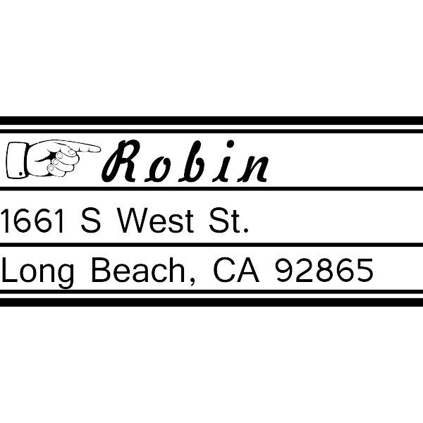 Finger Pointer Return Address Stamp - Simply Stamps