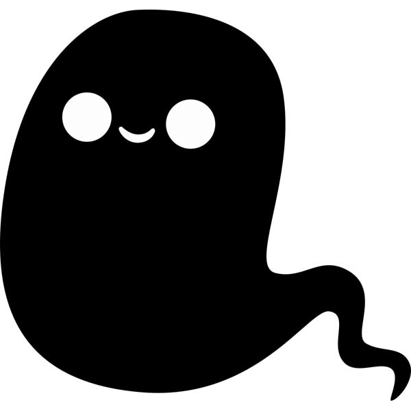 Smiling Ghost Halloween Craft Stamp | 2" x 2" - Simply Stamps