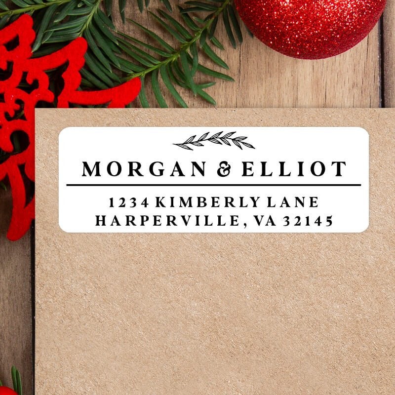 Elegant Glamour Serif Custom Address Labels [Sheet of 30 Labels ...