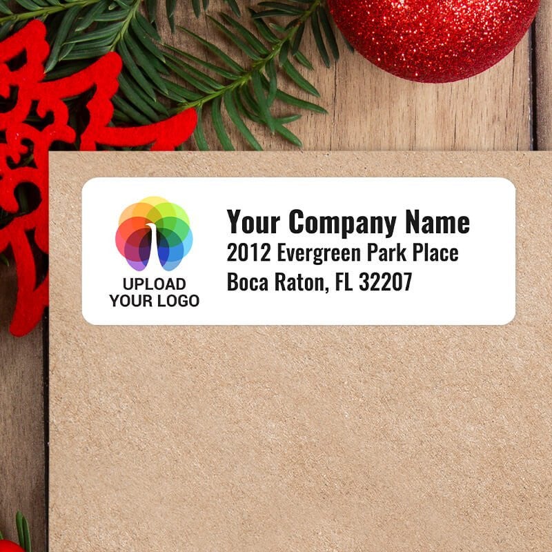 Upload Your Logo Custom Address Labels [Sheet of 30 Labels] - Simply Stamps