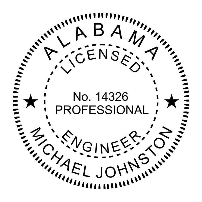State of Alabama Engineer Seal - Simply Stamps