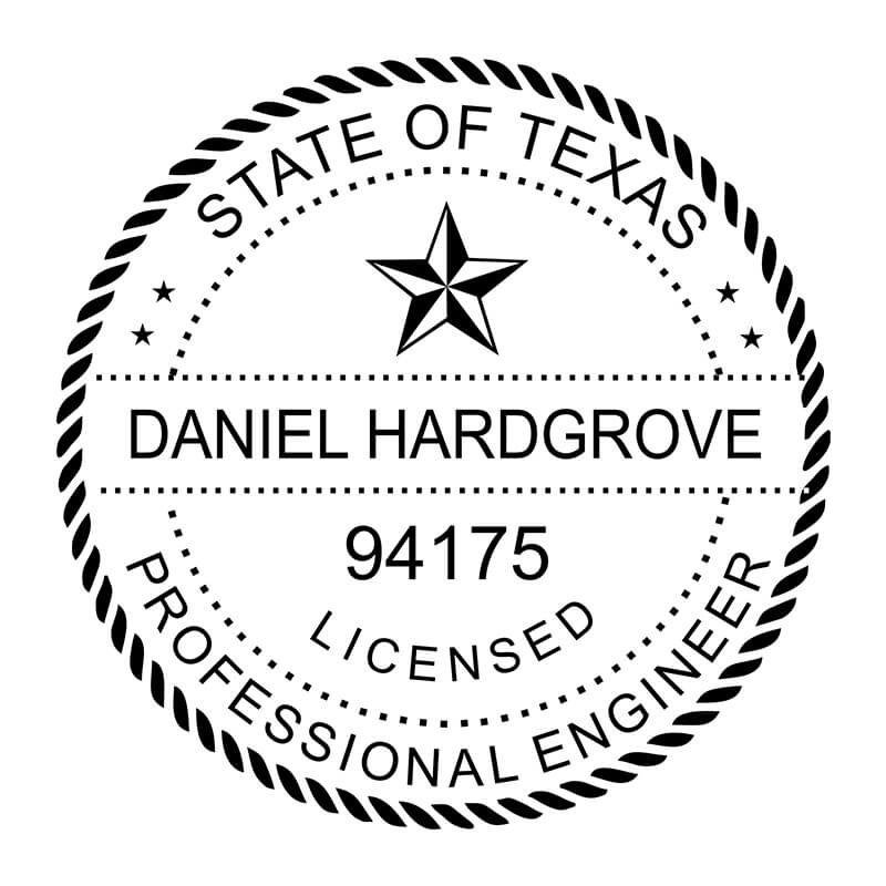 State of Texas Engineer Seal - Simply Stamps