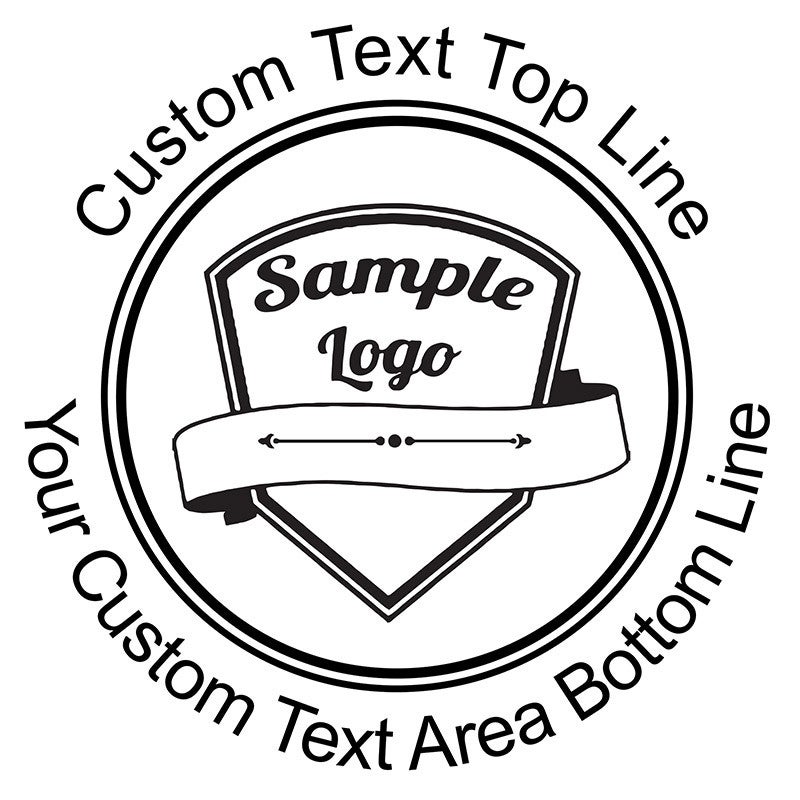 Round Custom Logo Stamp with Custom Text - Simply Stamps