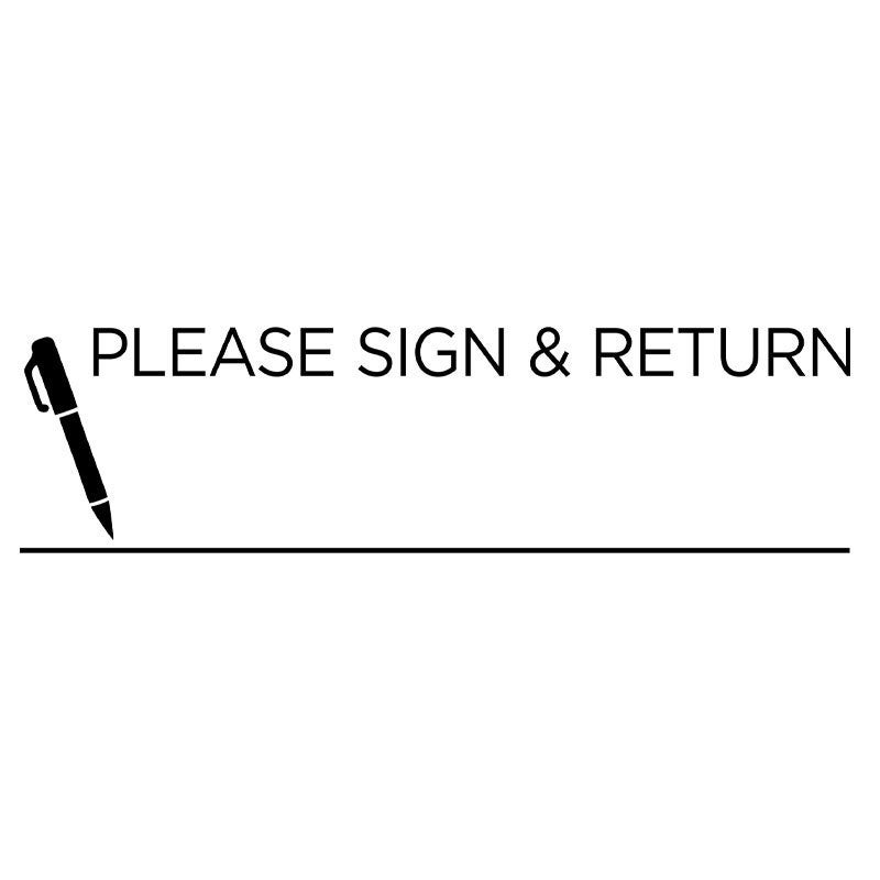 Please Sign & Return Teacher Grading Stamp - Simply Stamps