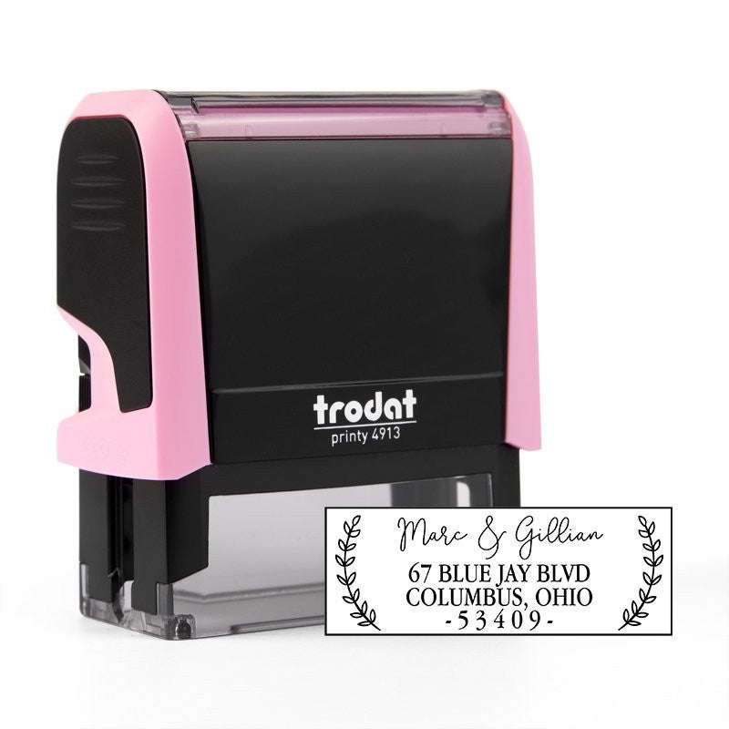 Bryson Pink Address Stamp - Simply Stamps