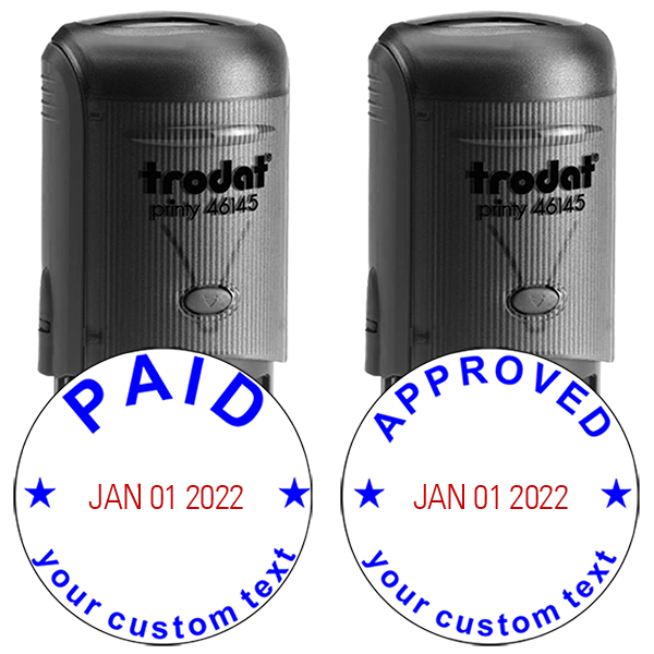 Paid/Approved Custom Date Stamp Set - Simply Stamps
