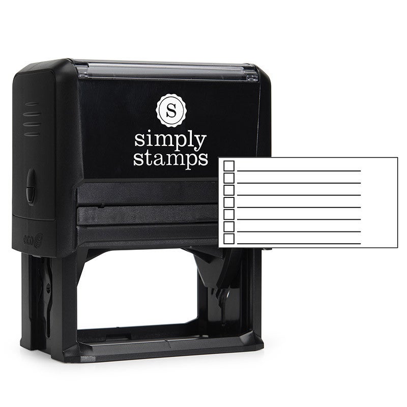 7 Line Checkbox Rubber Stamp - Simply Stamps