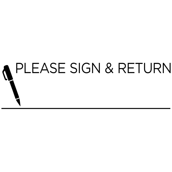 Custom 'Please Sign and Return to' Teacher Stamp - Simply Stamps