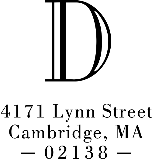 Cambridge Monogram Address Stamp - Simply Stamps