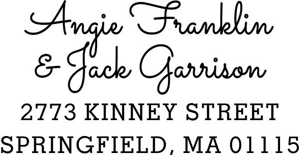 2 Name Script Address Stamp - Simply Stamps