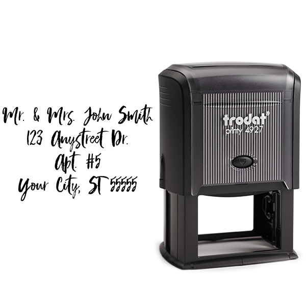 Script Custom 4 Line Stamp - Simply Stamps