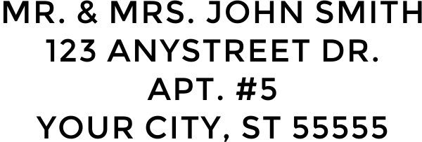 Custom 4 Line Address Stamp with Suite or Apt # - Simply Stamps