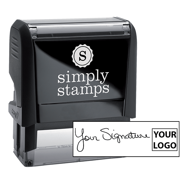 Large Right Logo Signature Stamp - 0.775" x 2.275" - Simply Stamps