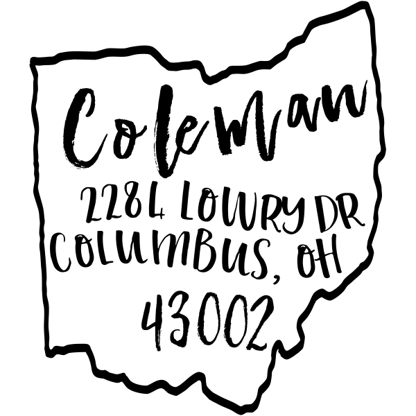 Custom Ohio Address Stamp - Simply Stamps