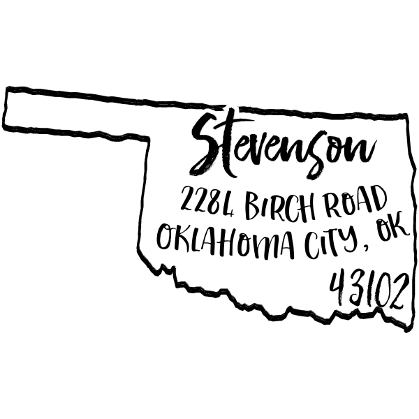 Custom Oklahoma Address Stamp - Simply Stamps