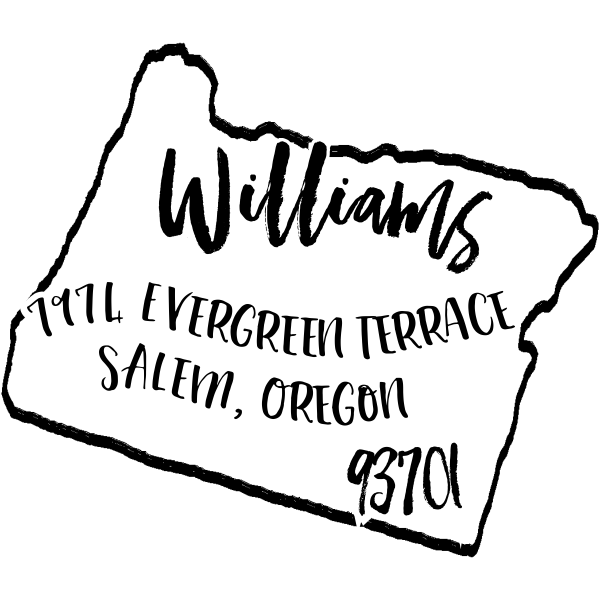 Custom Oregon Address Stamp - Simply Stamps