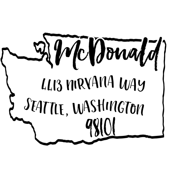 Custom Washington Address Stamp - Simply Stamps