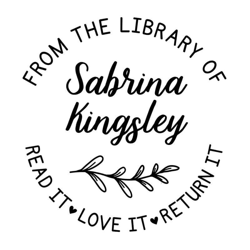 Cursive Script Custom Book Stamp - Simply Stamps