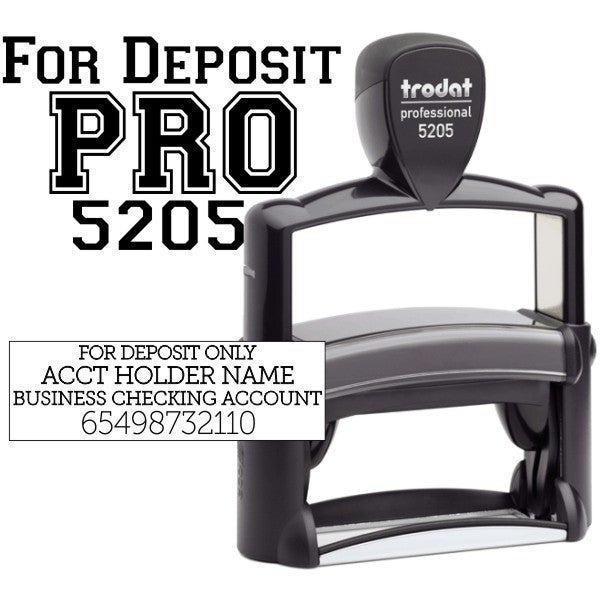 6 Line For Deposit Only Stamp - Simply Stamps