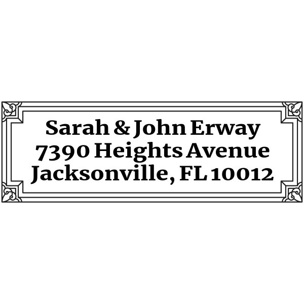 Felding Fancy Border Address Stamp - Simply Stamps