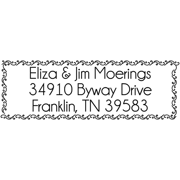 Felding Fancy Border Address Stamp - Simply Stamps