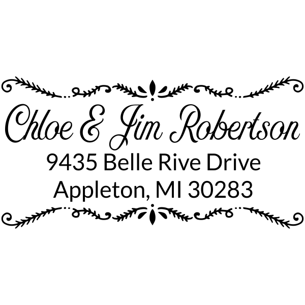 Felding Fancy Border Address Stamp - Simply Stamps