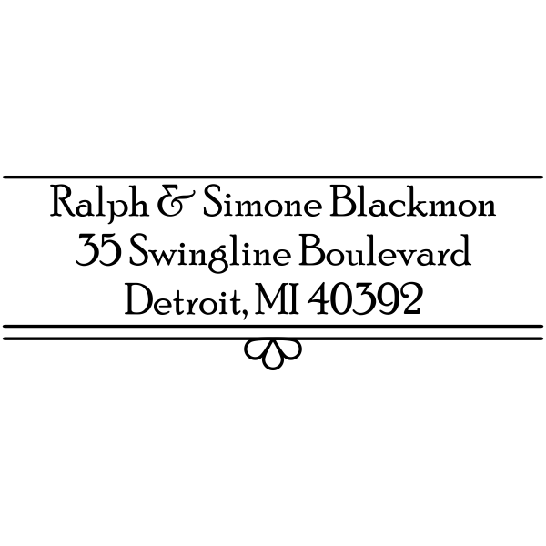 Felding Fancy Border Address Stamp - Simply Stamps