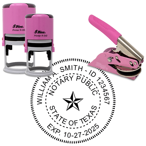 Texas Notary Rectangle Seal - Simply Stamps